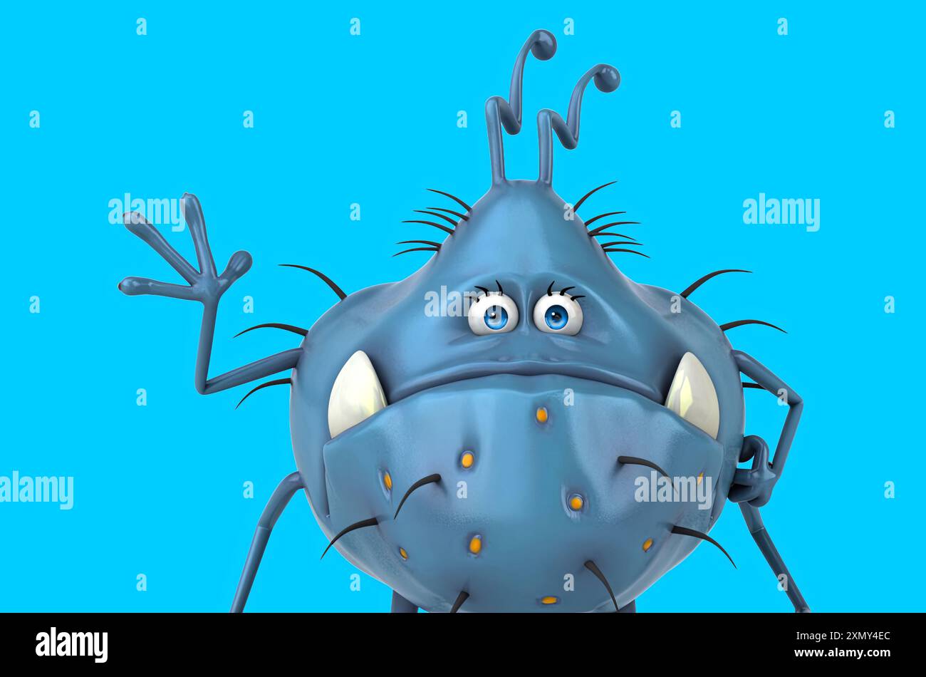 Fun 3D cartoon bacteria Stock Photo - Alamy