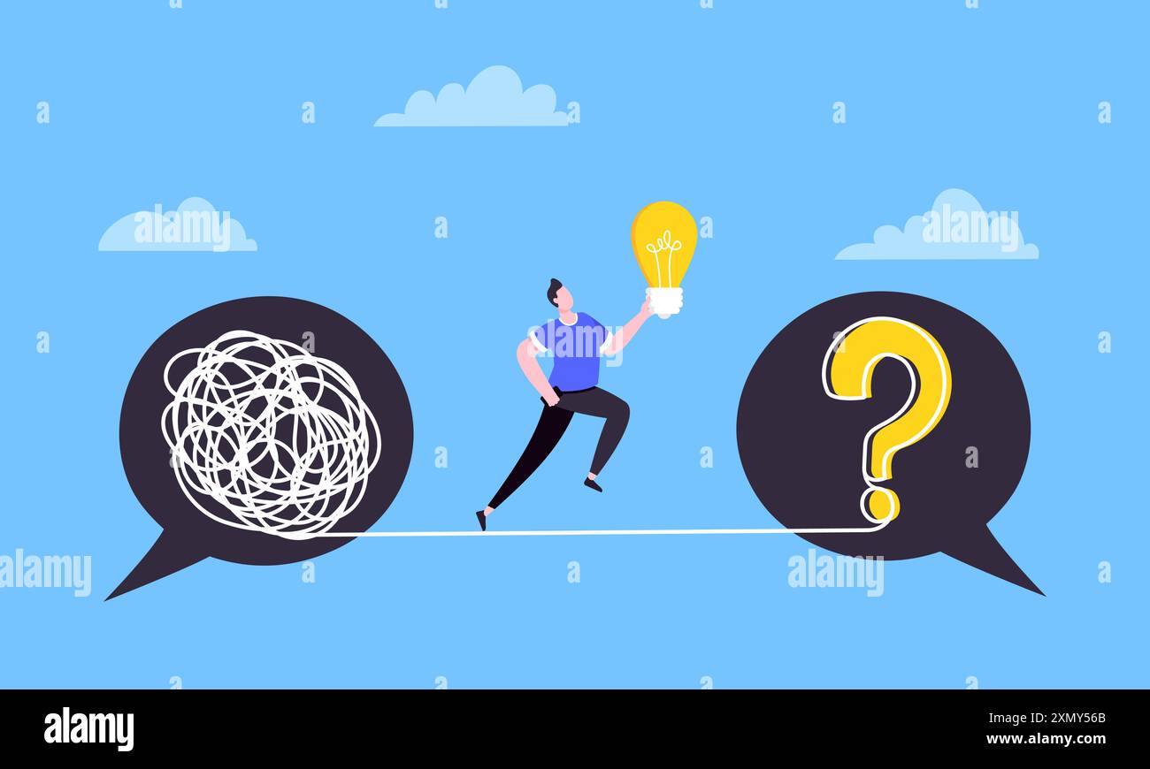 Understanding problem solution simplify challenge Stock Vector Image ...