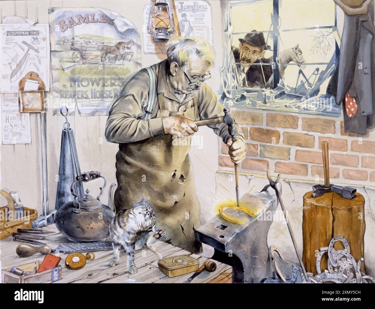Blacksmith forge painting hi-res stock photography and images - Alamy