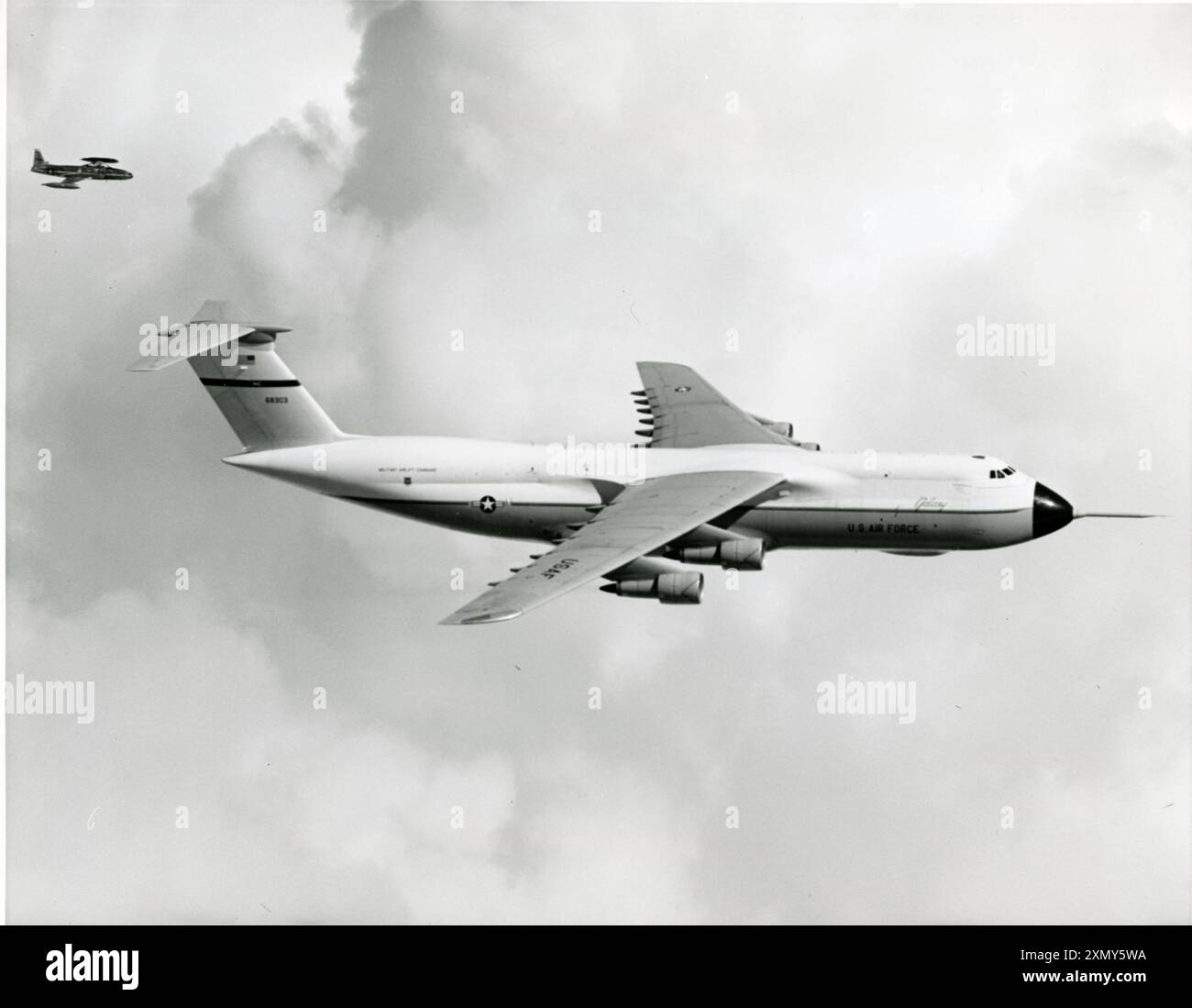 The first Lockheed C-5A Galaxy, 66-8303, with a Lockheed Stock Photo ...