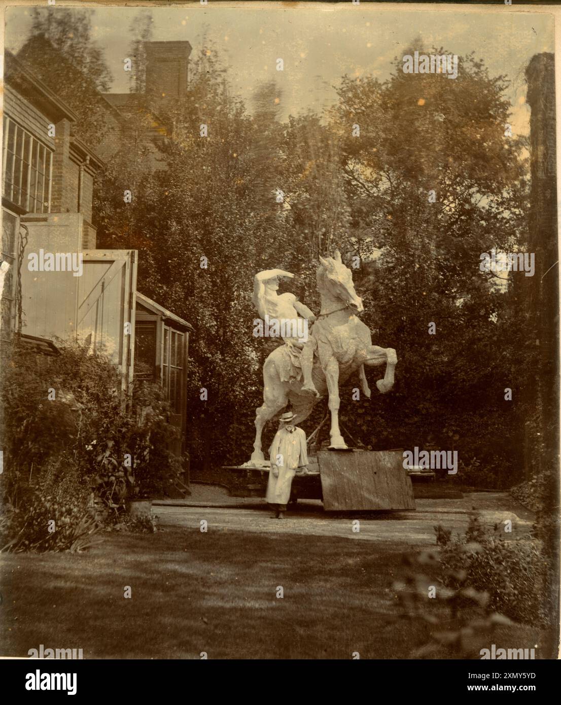 George Frederick Watts, statue Physical Energy Stock Photo - Alamy