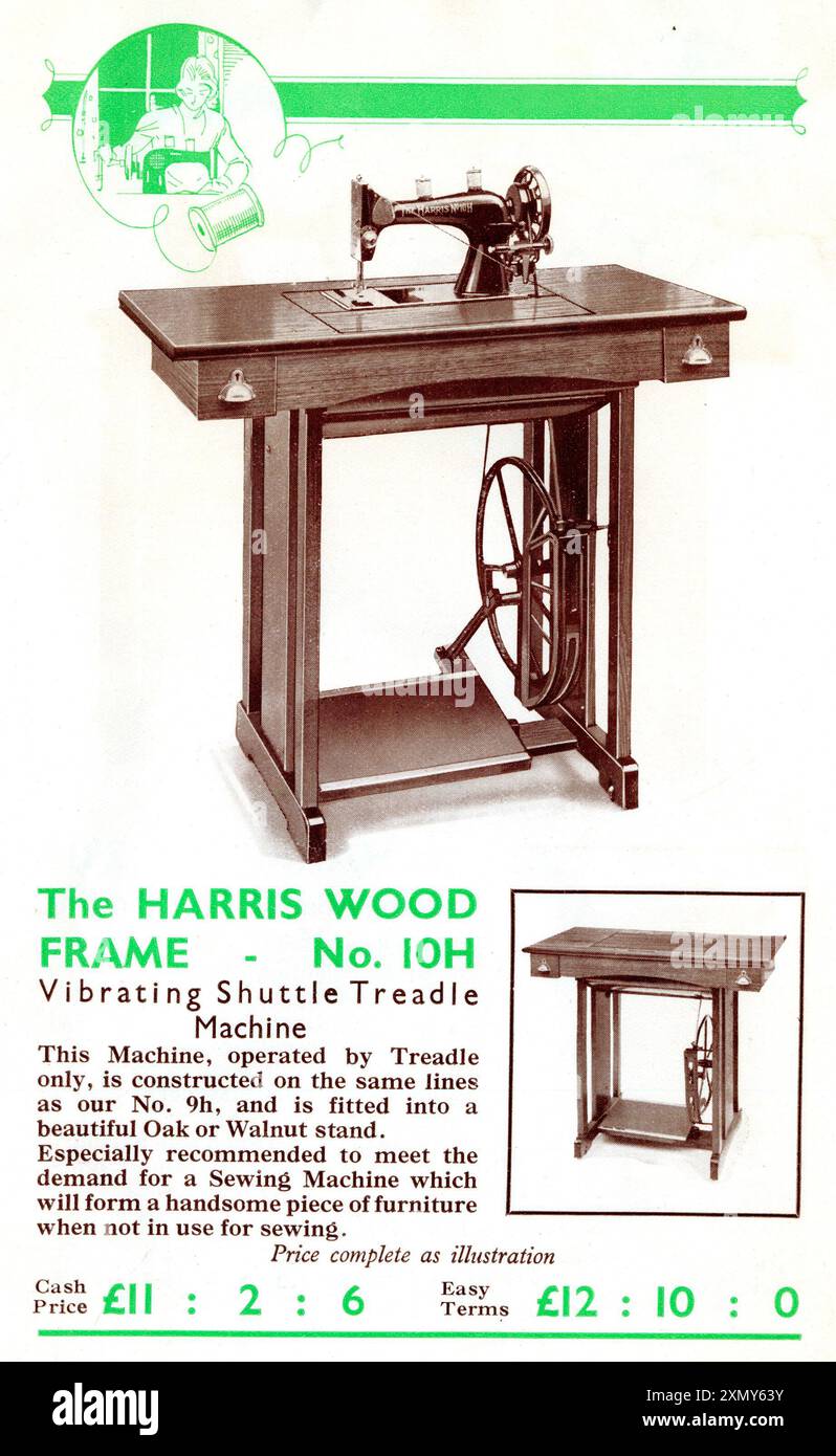 Harris Sewing Machine, Model No.10H Stock Photo - Alamy