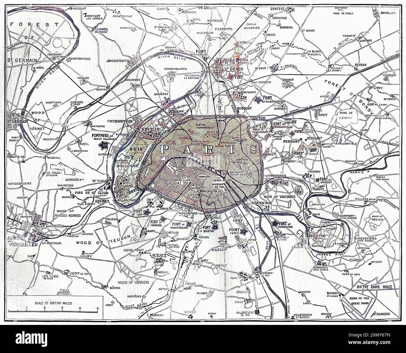The War: Fortifications in Paris Stock Photo - Alamy