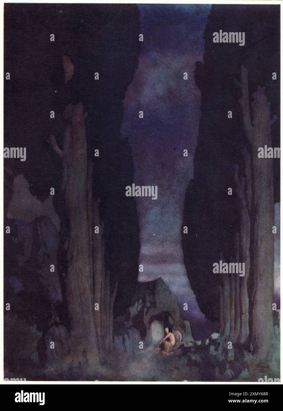 Ulalume by Edgar Allan Poe, Dulac illustration Stock Photo - Alamy