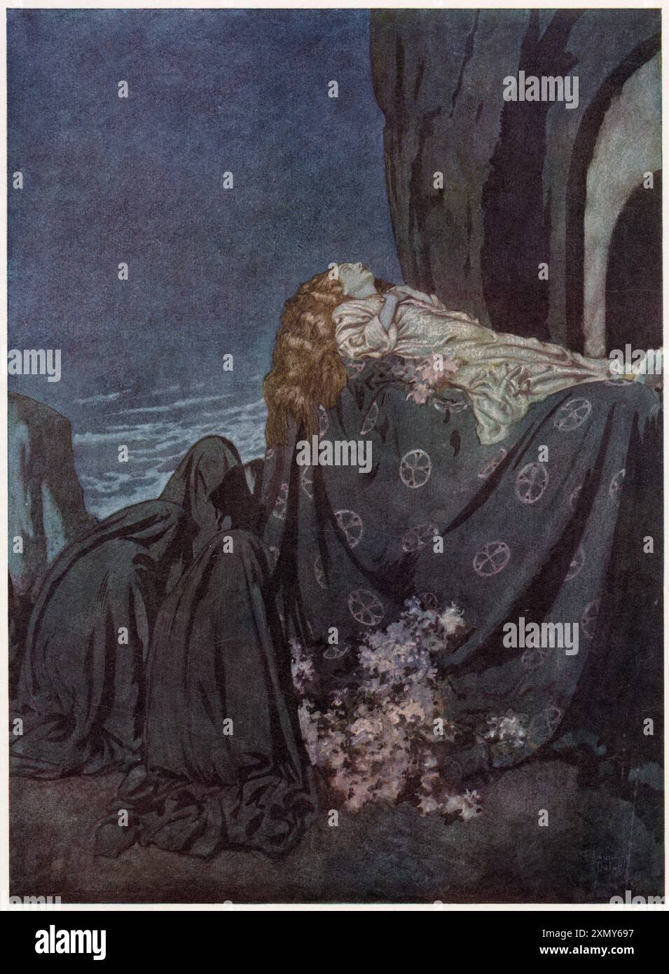 Lenore by Edgar Allan Poe, Dulac illustration Stock Photo - Alamy