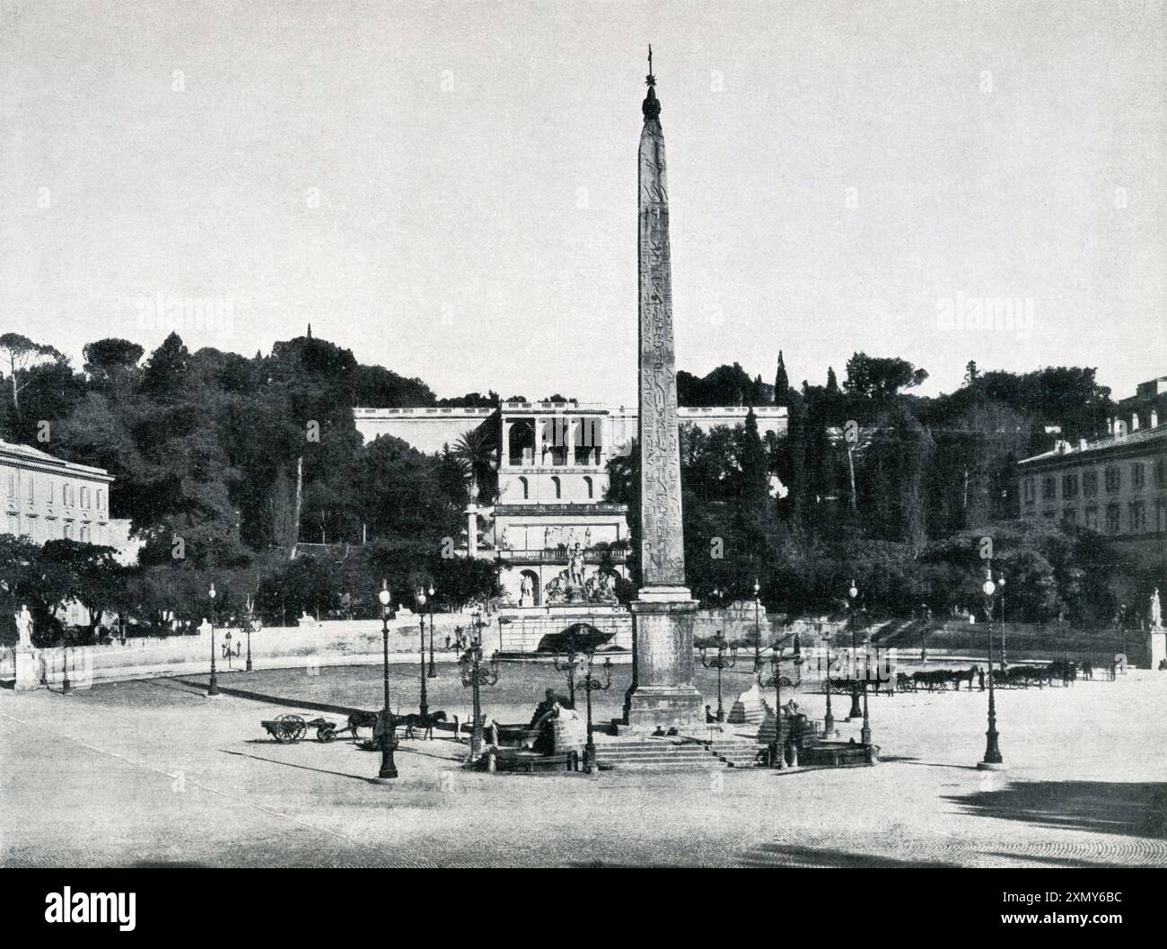 Rome, Italy - Piazza del Popolo and Flaminio Obelisk Stock Photo - Alamy