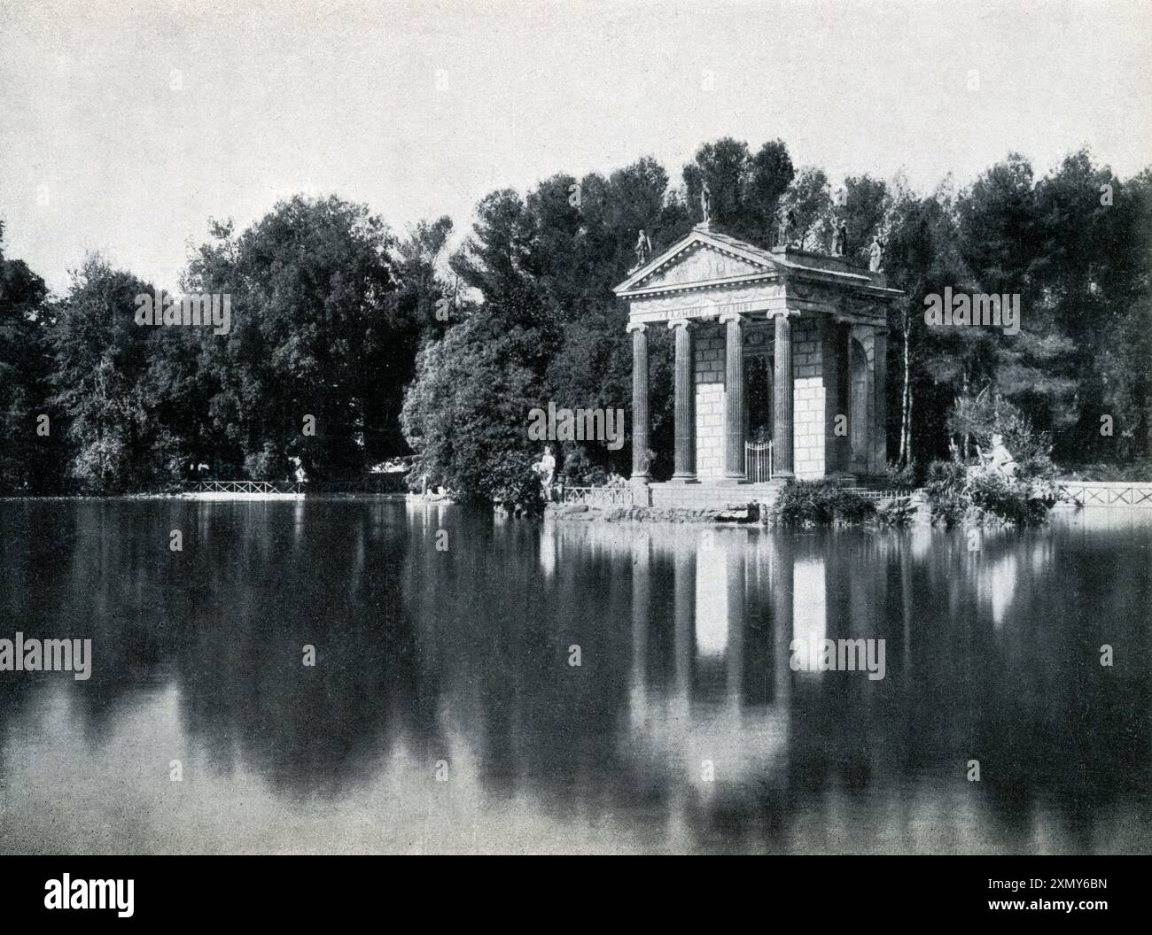 Rome, Italy - Lakeside Temple at the Borghese Villa Stock Photo - Alamy