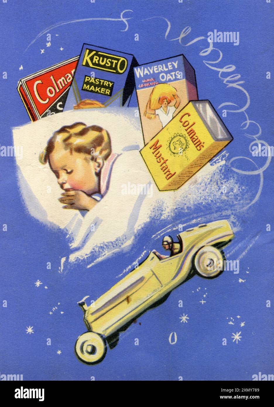 Advert, Colman's Mustard, Waverley Oats, Krusto Pastry Maker Stock ...