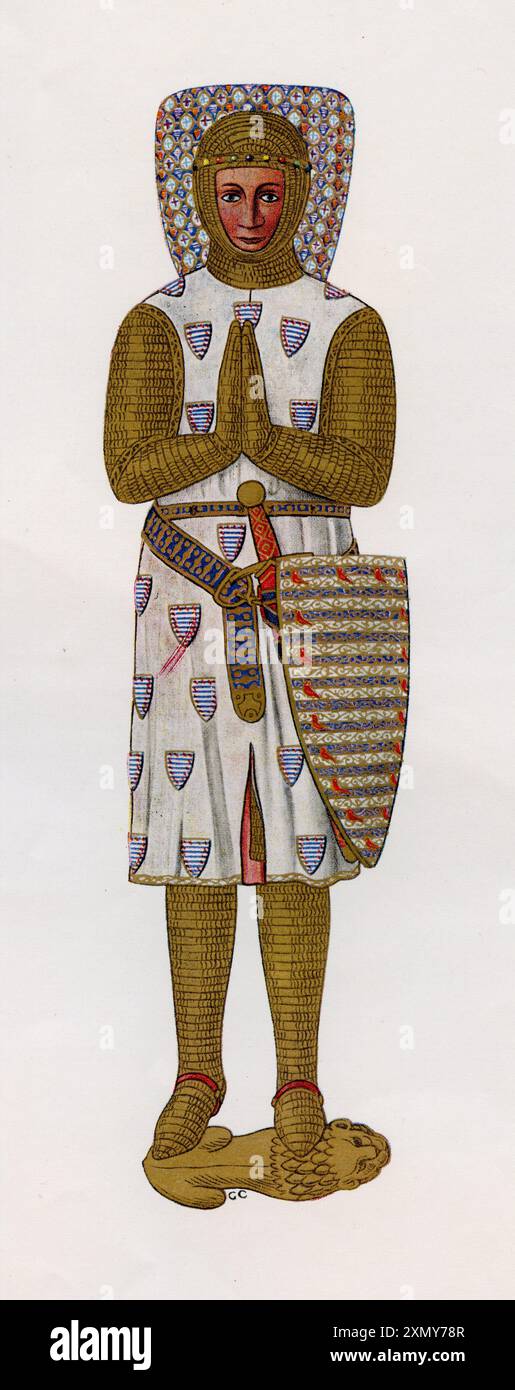 Effigy of Medieval Knight - Robert de Vere, Earl of Oxford Stock Photo ...