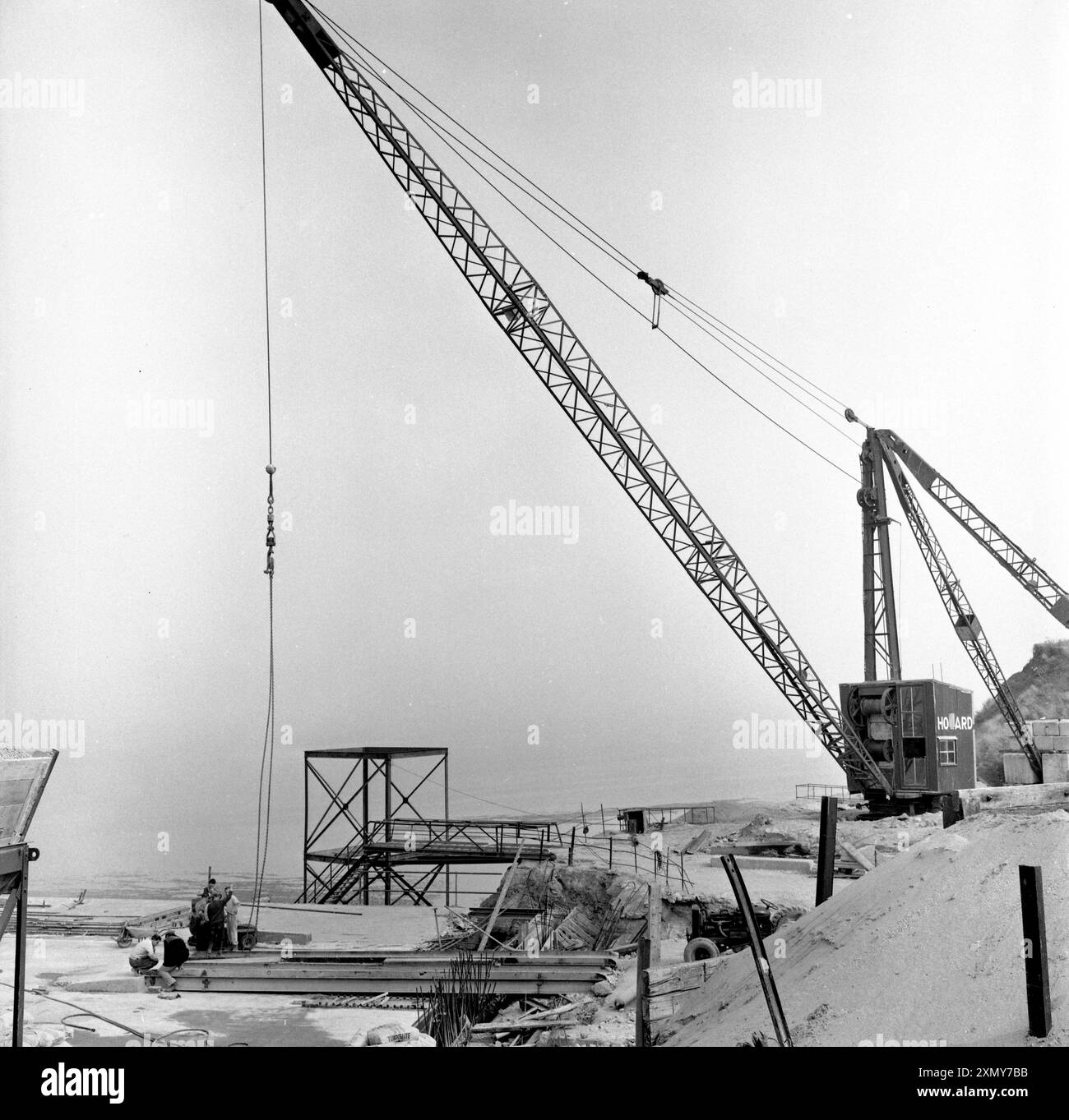 Building the Severn Bridge Stock Photo - Alamy