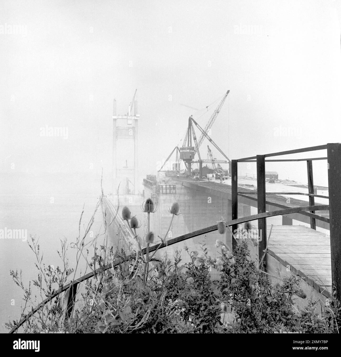 Building the Severn Bridge Stock Photo - Alamy