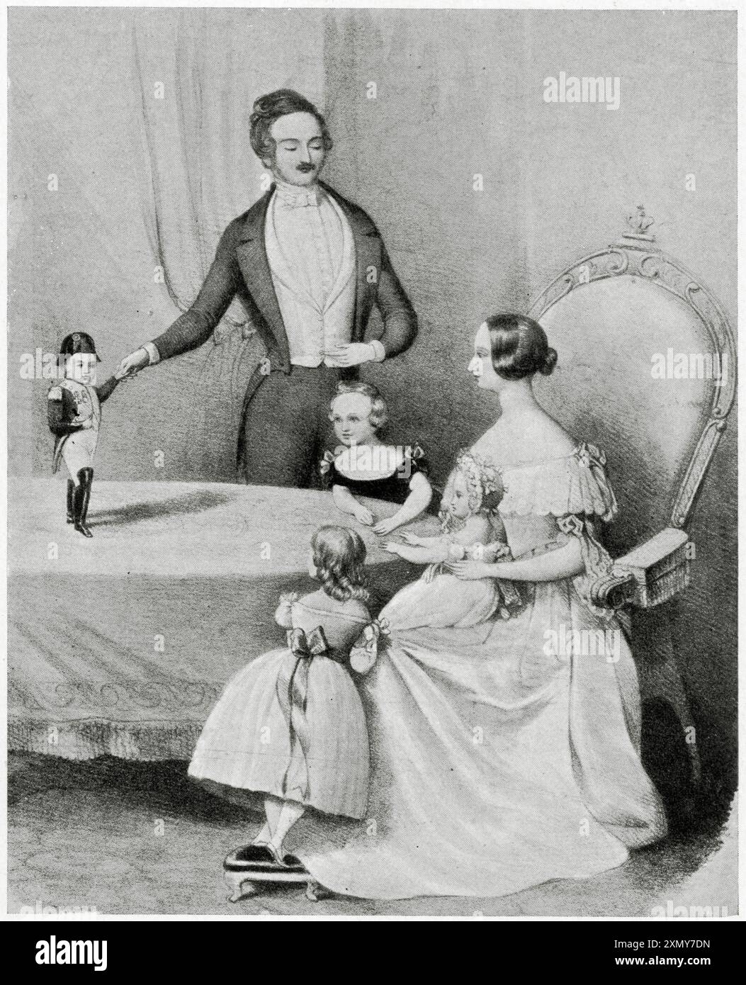 General Tom Thumb with Queen Victoria and Prince Albert 1846 Stock ...
