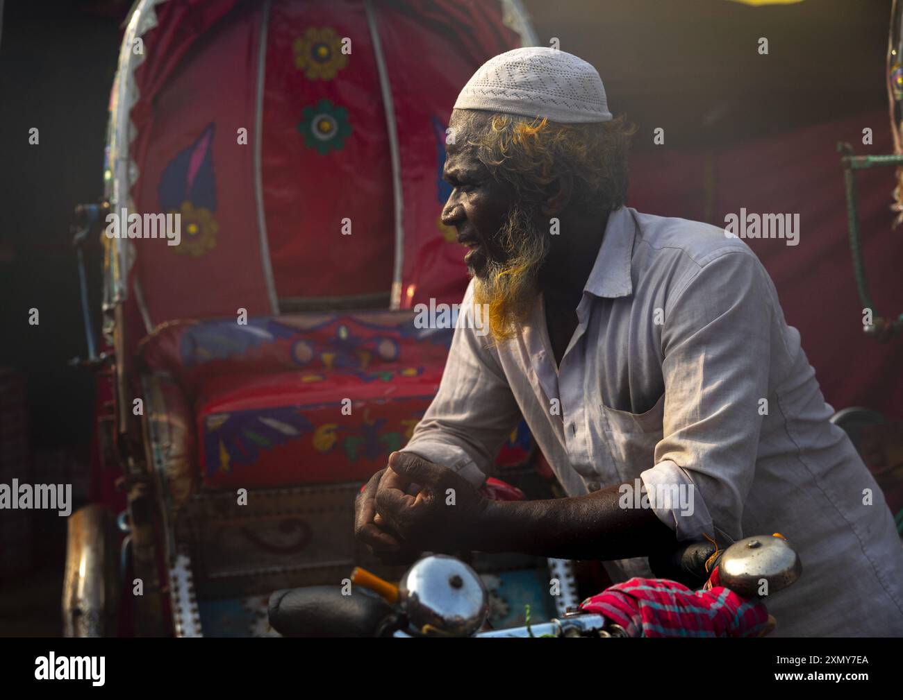 Bangladeshi driver with his rickshaw, Chittagong Division, Chittagong ...