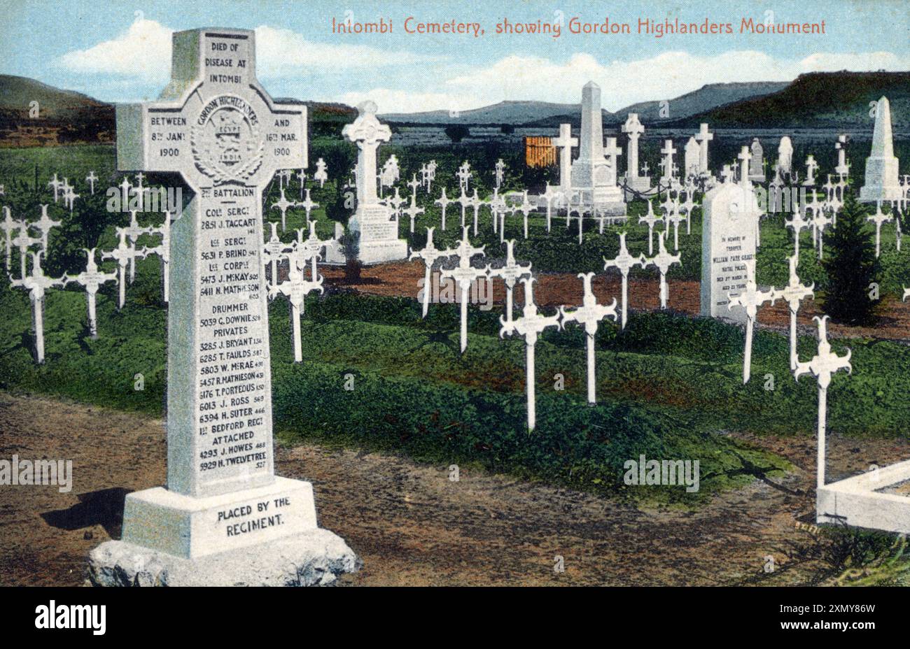 Intombi Cemetery - Gordon Highlanders Monument Stock Photo - Alamy