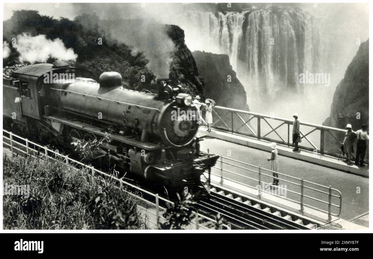 Victoria falls bridge train Cut Out Stock Images & Pictures - Alamy