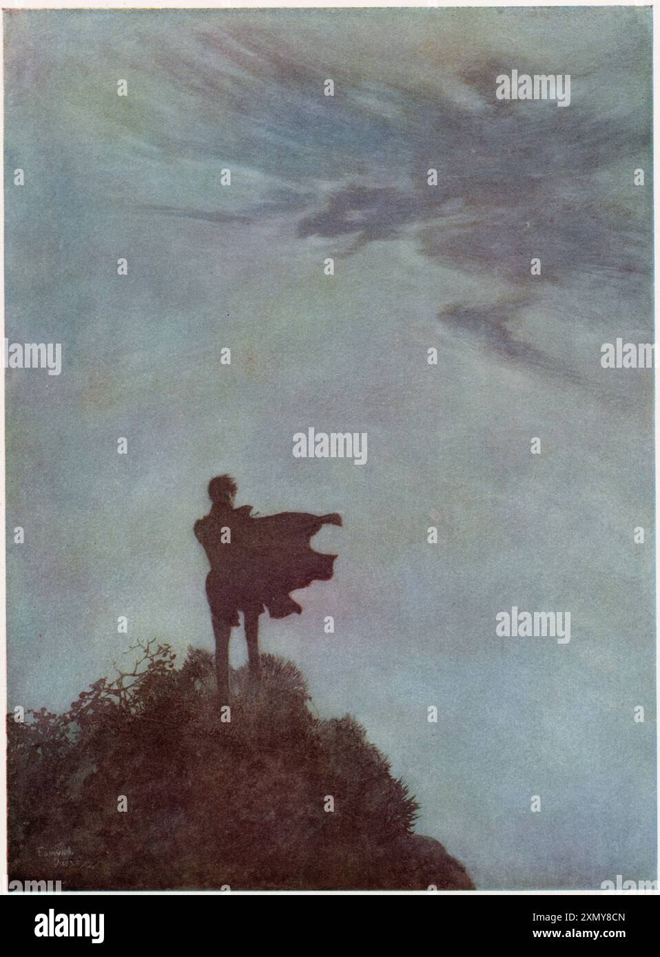 Alone by Edgar Allan Poe, Dulac illustration Stock Photo - Alamy