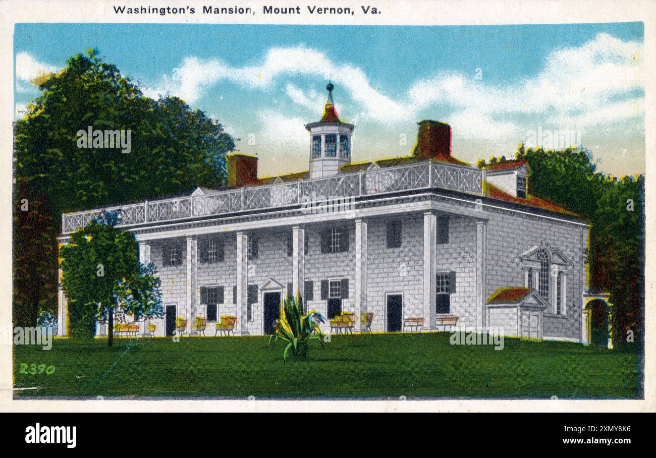 Washington's Mansion, Mount Vernon, Virginia, USA Stock Photo - Alamy