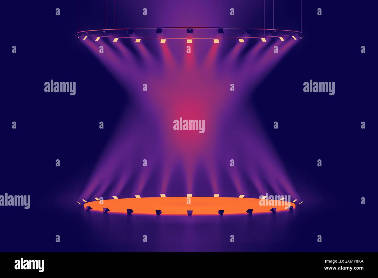 3d presentation scene pedestal illuminated by ray of spot light. 3d ...