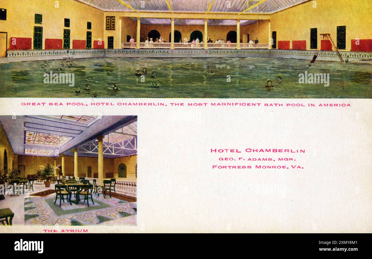 Great Sea Pool - Hotel Chamberlain, Fort Monroe, Virginia, U Stock ...