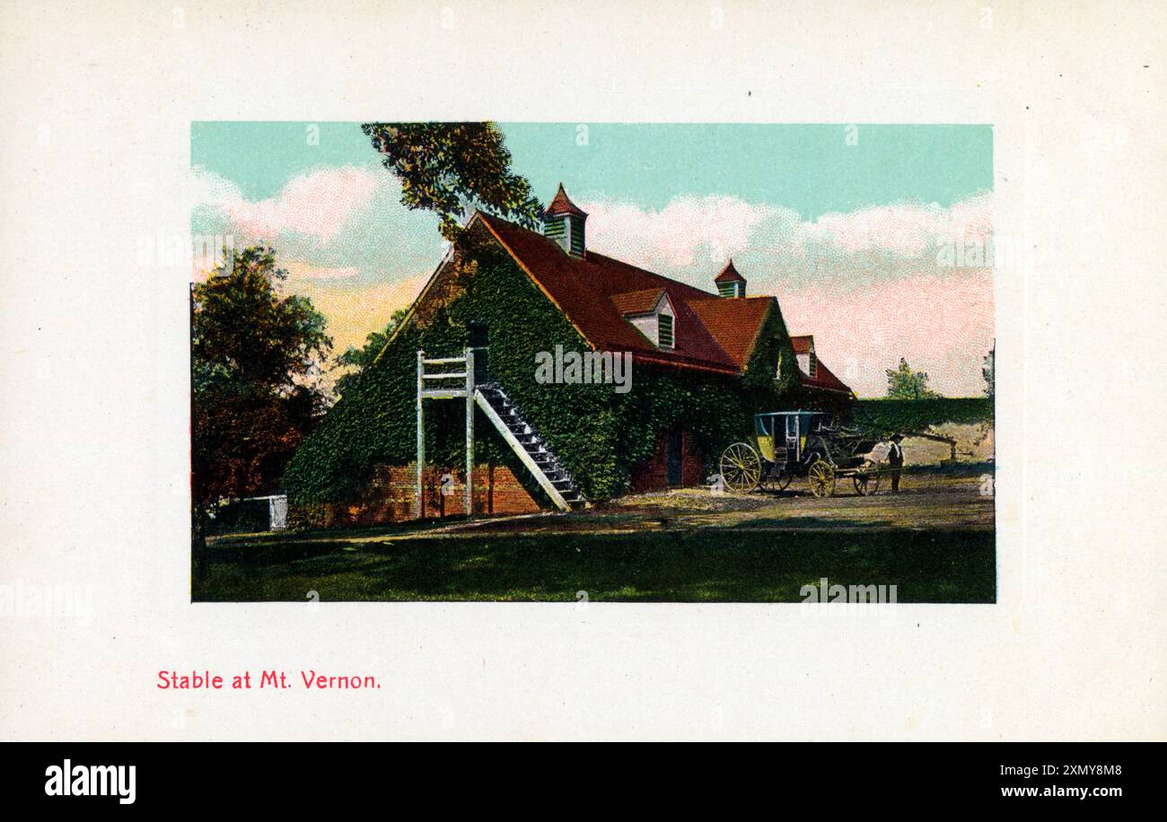 Stable at Mount Vernon, George Washington's Estate, Virginia Stock ...
