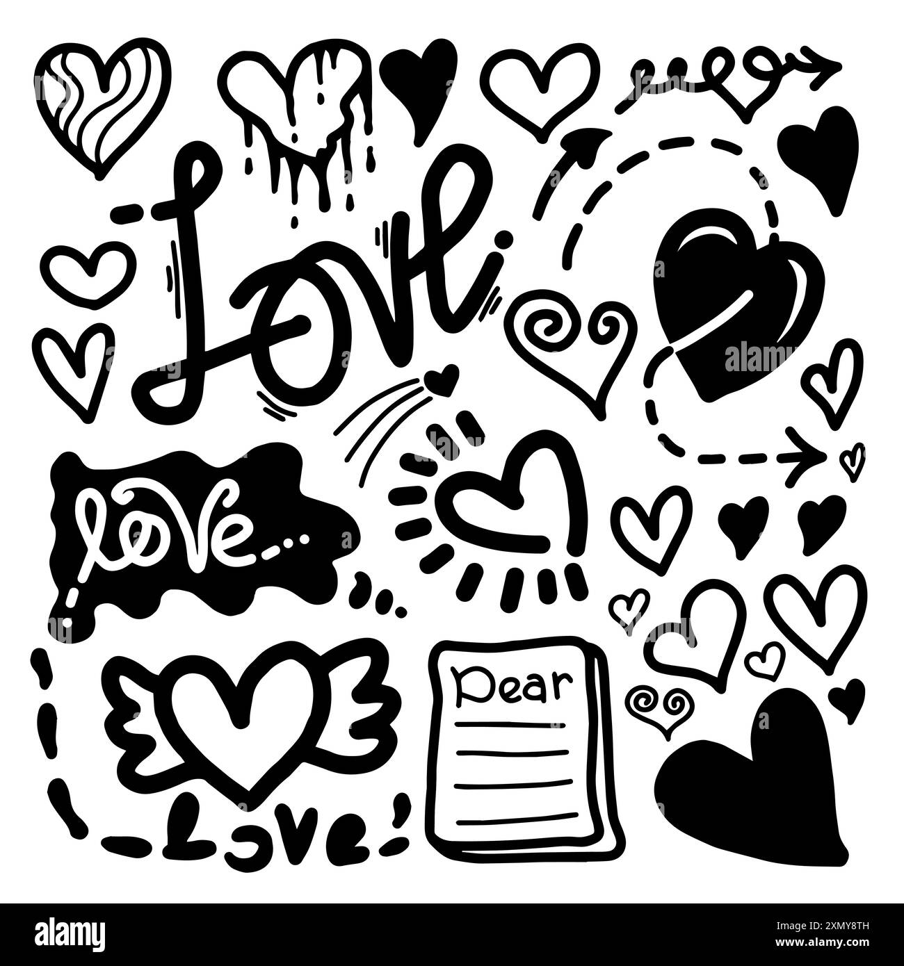 Drawing doodle Black and White Stock Photos & Images - Alamy