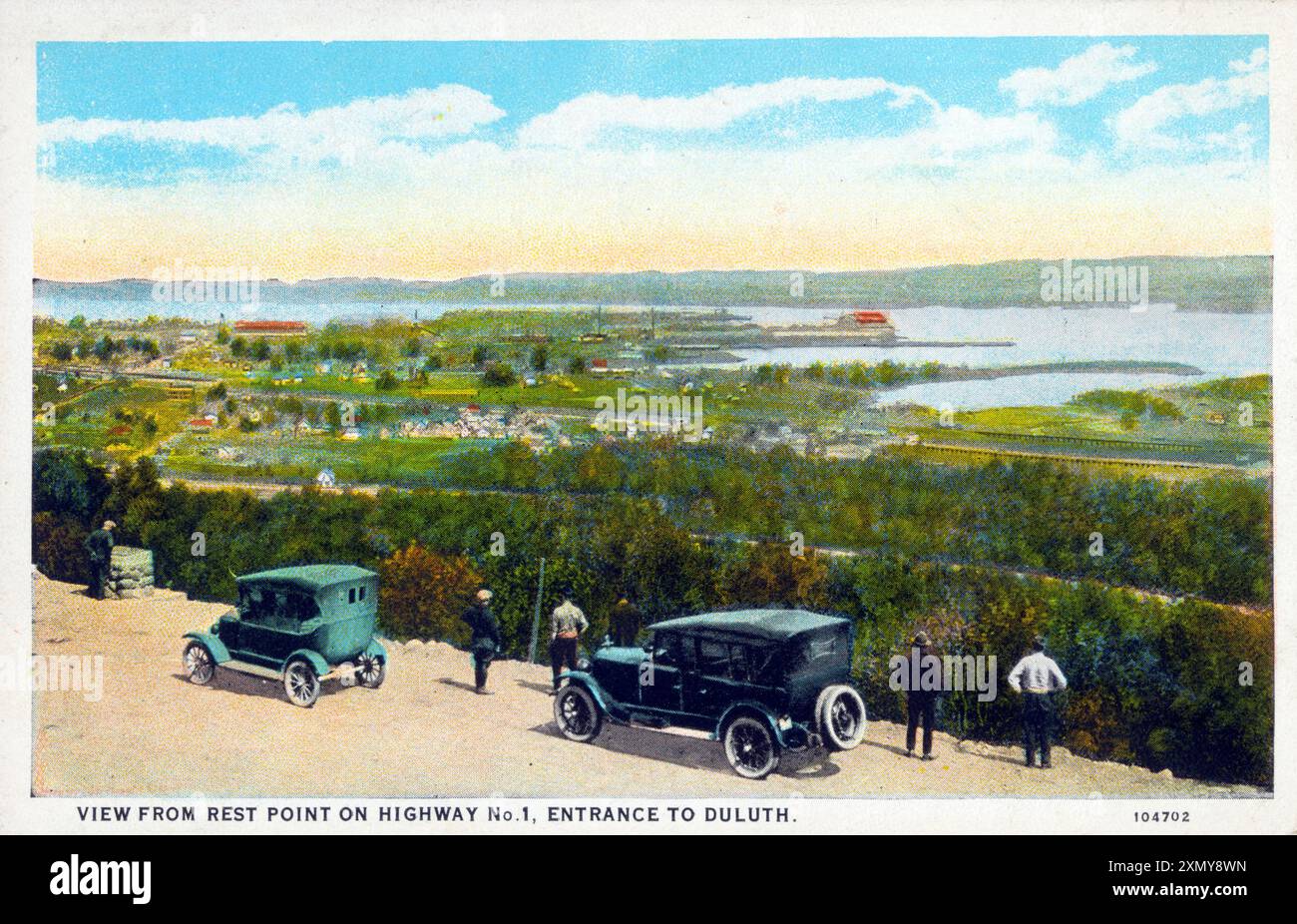 View from Rest Point on Highway No.1 - Entrance to Duluth Stock Photo ...