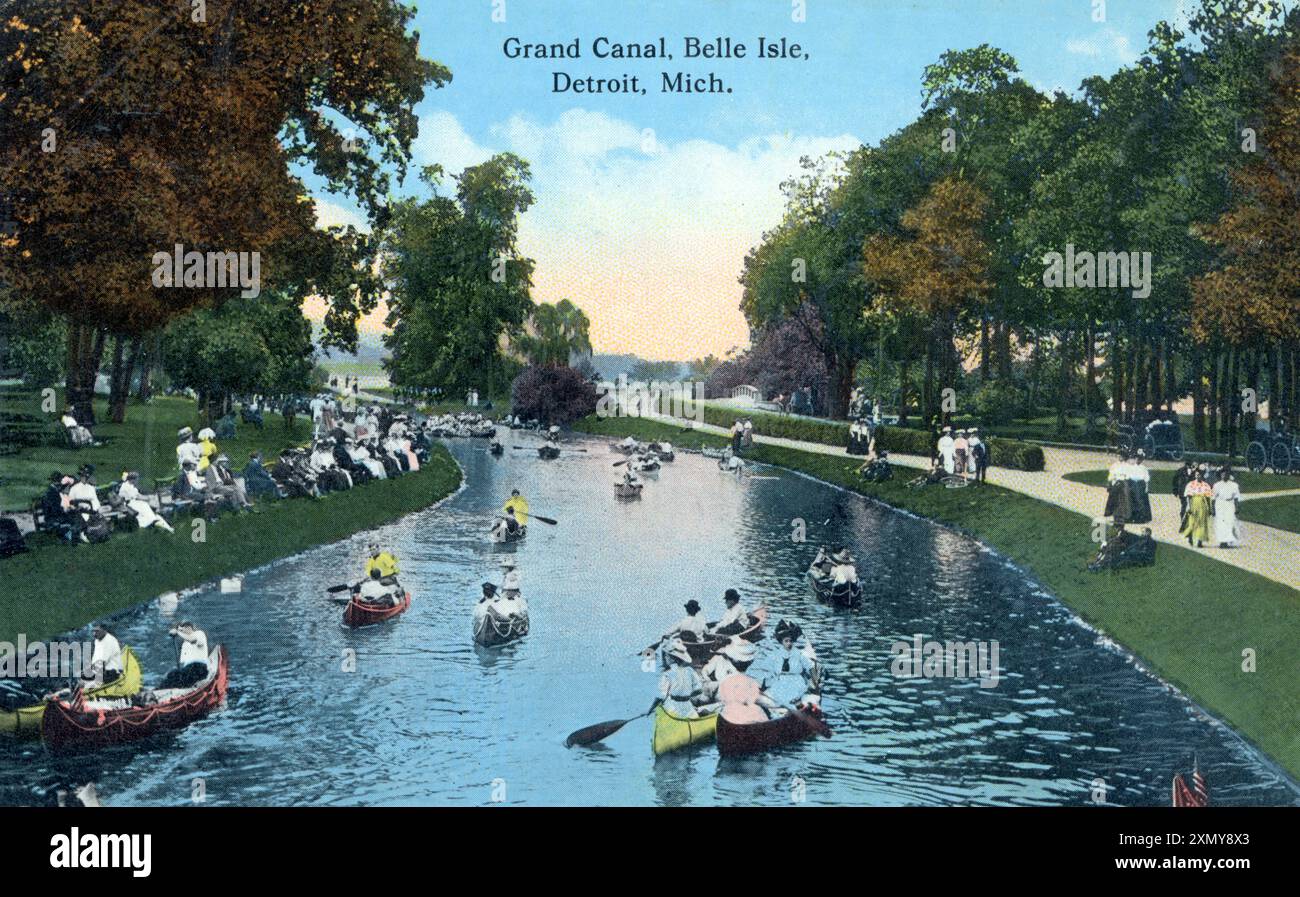 Grand Canal, belle Isle, Detroit, Michigan, USA Stock Photo - Alamy
