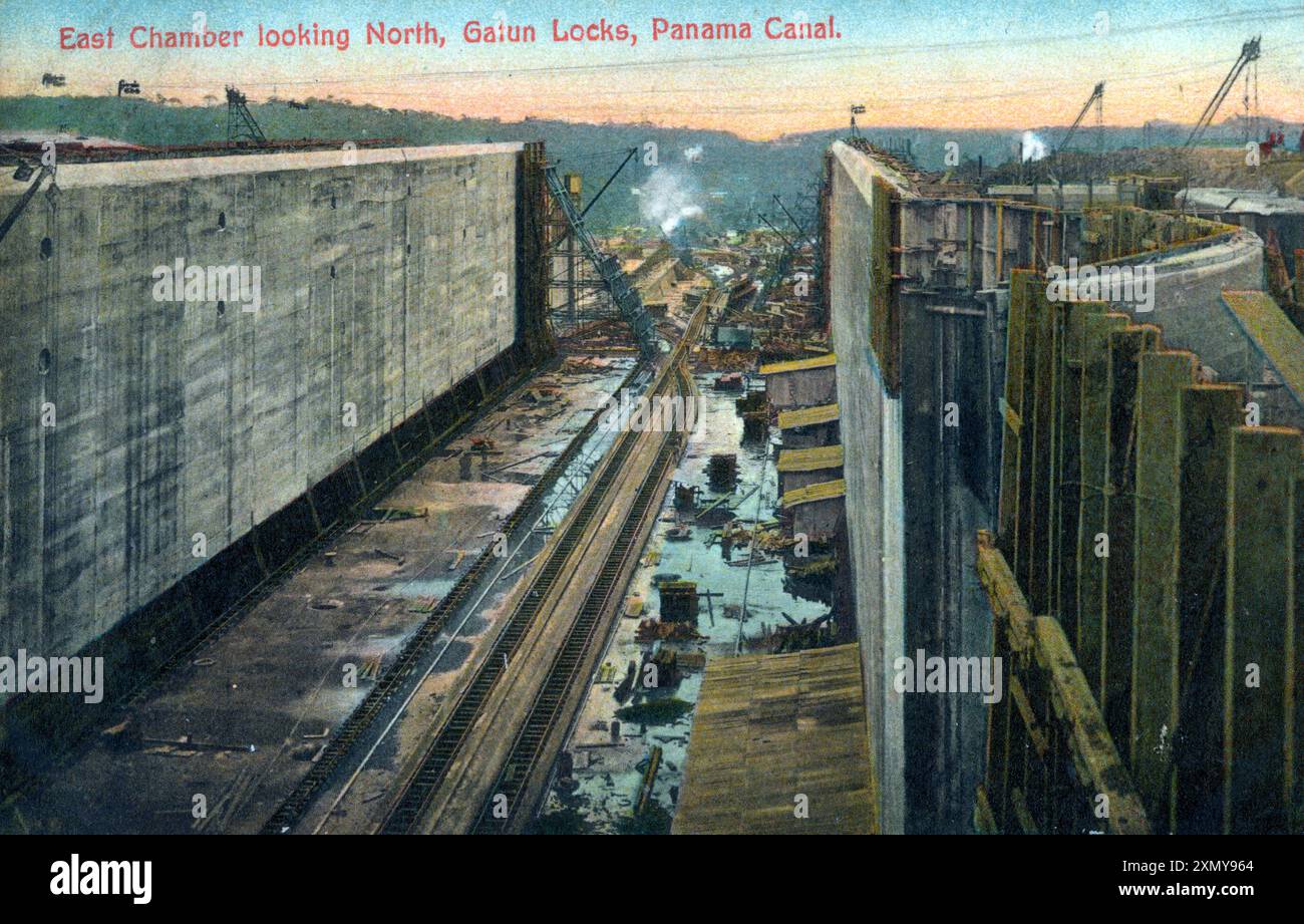Construction of the Panama Canal Stock Photo - Alamy
