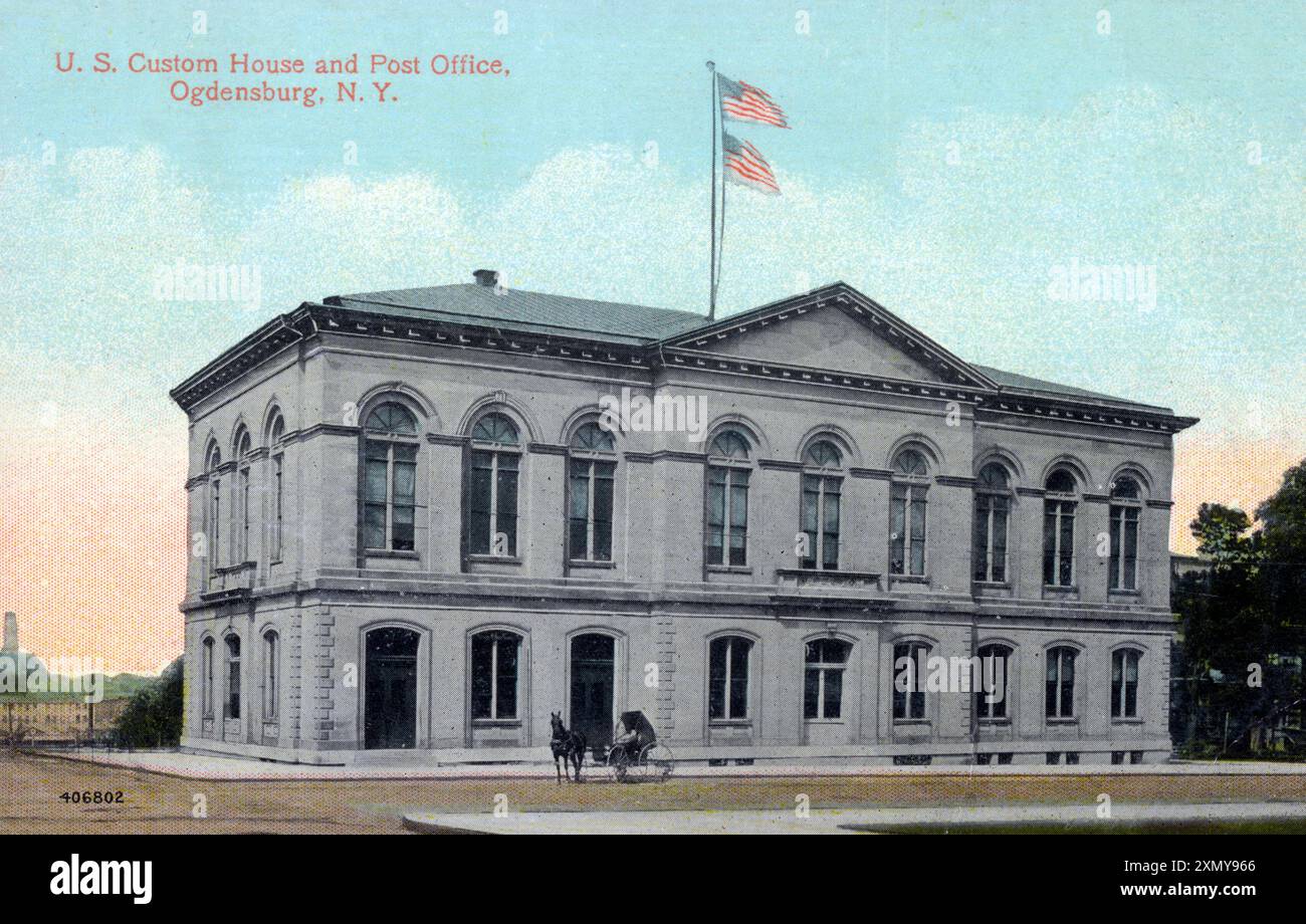 U. S. Customs House and Post Office, Ogdensburg, N.Y., USA Stock Photo ...