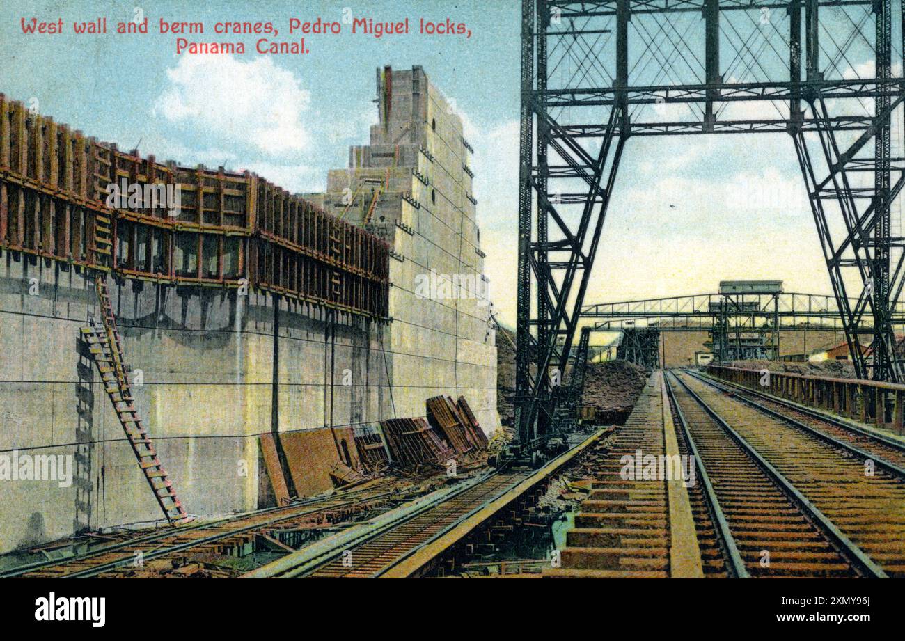 Construction of the Panama Canal Stock Photo - Alamy