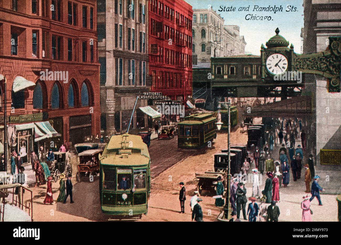 State and Randolph Streets, Chicago, Illinois, USA Stock Photo - Alamy
