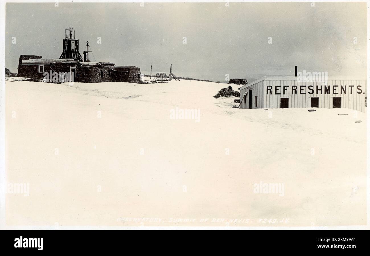 Observatory and Refreshment hut at the summit of Ben Nevis Stock Photo ...