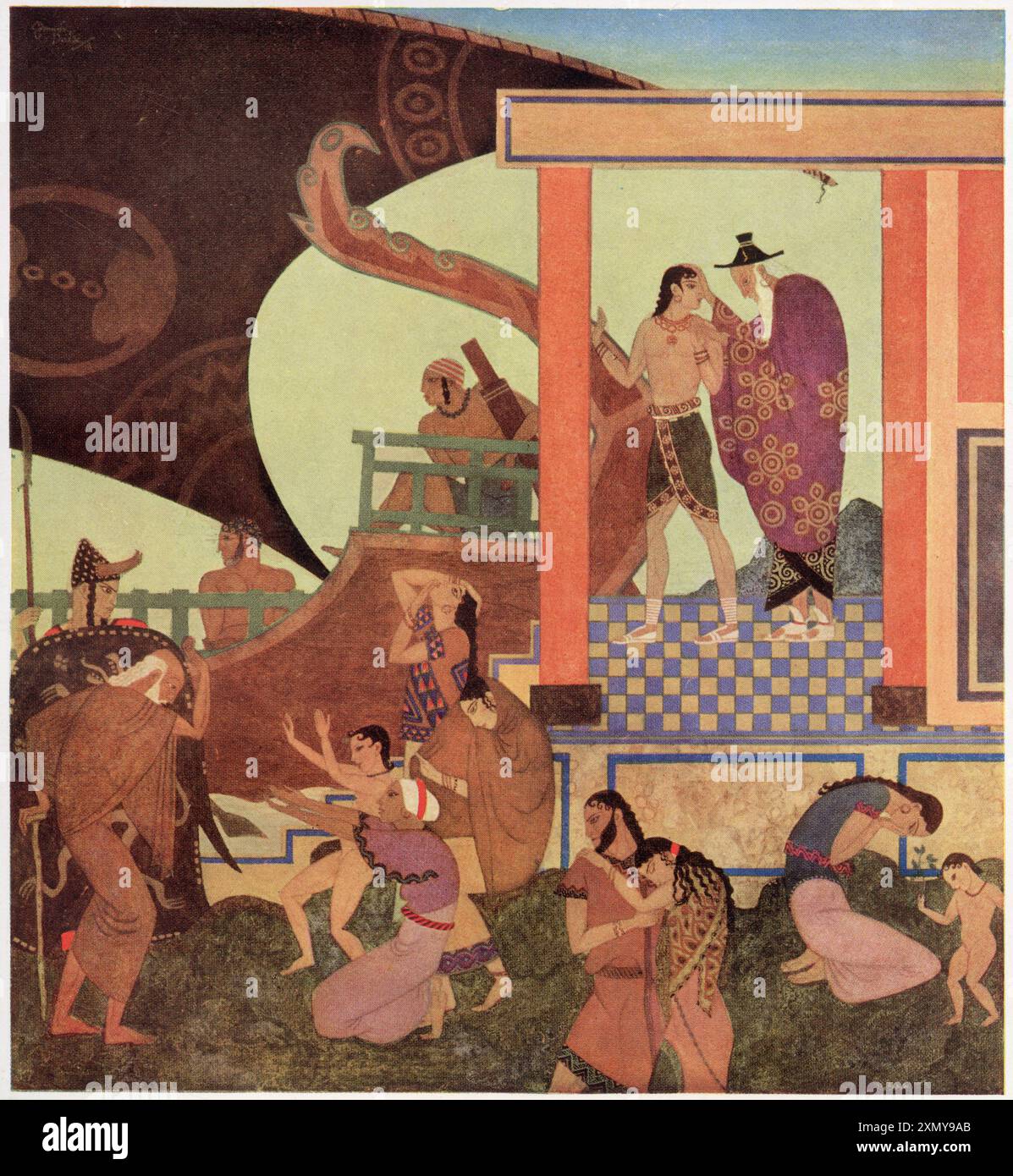 Theseus and the Minotaur Stock Photo - Alamy