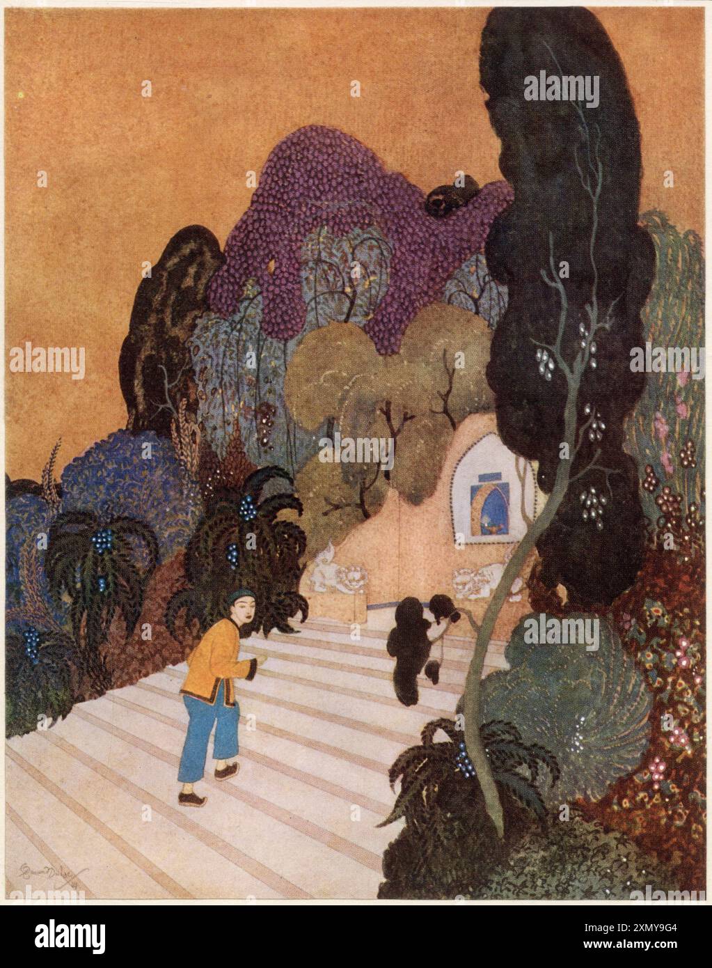 Aladdin finds the magic lamp Stock Photo - Alamy