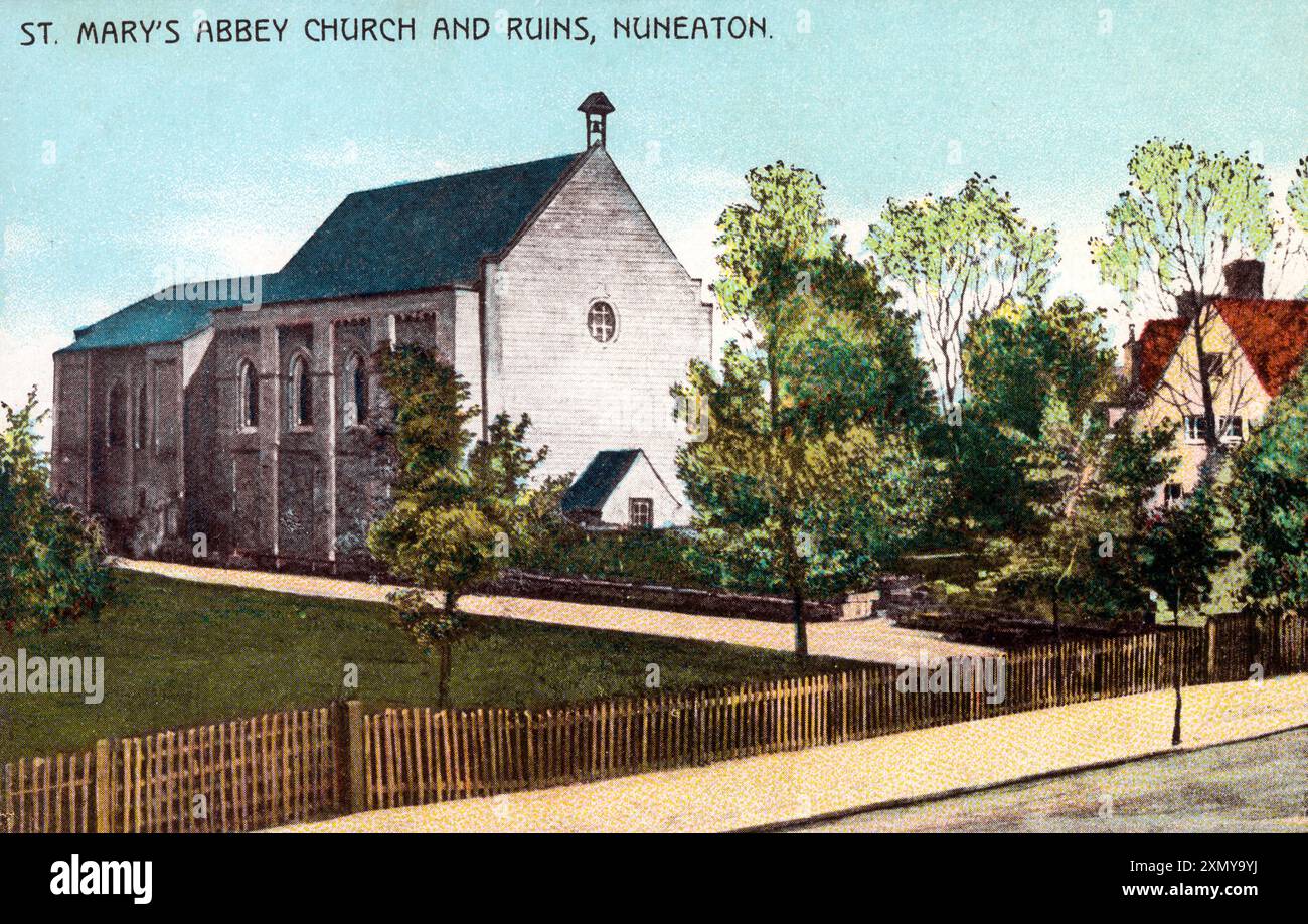 St. Mary's Abbey Church & Ruins, Nuneaton, Warwickshire Stock Photo - Alamy