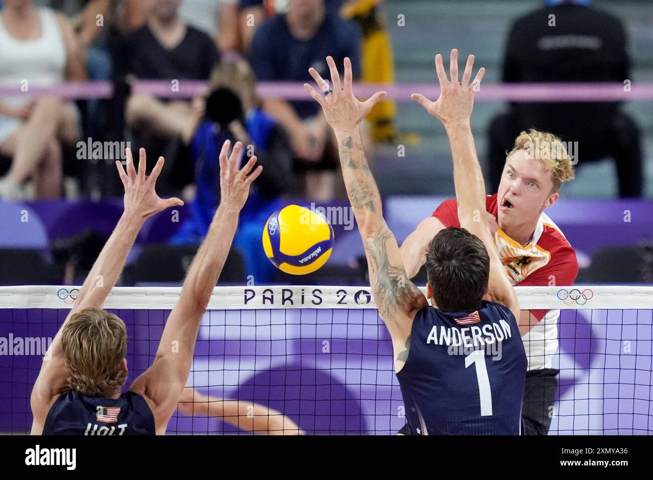 Paris, France. 30th July, 2024. Olympics, Paris 2024, Volleyball, Men ...
