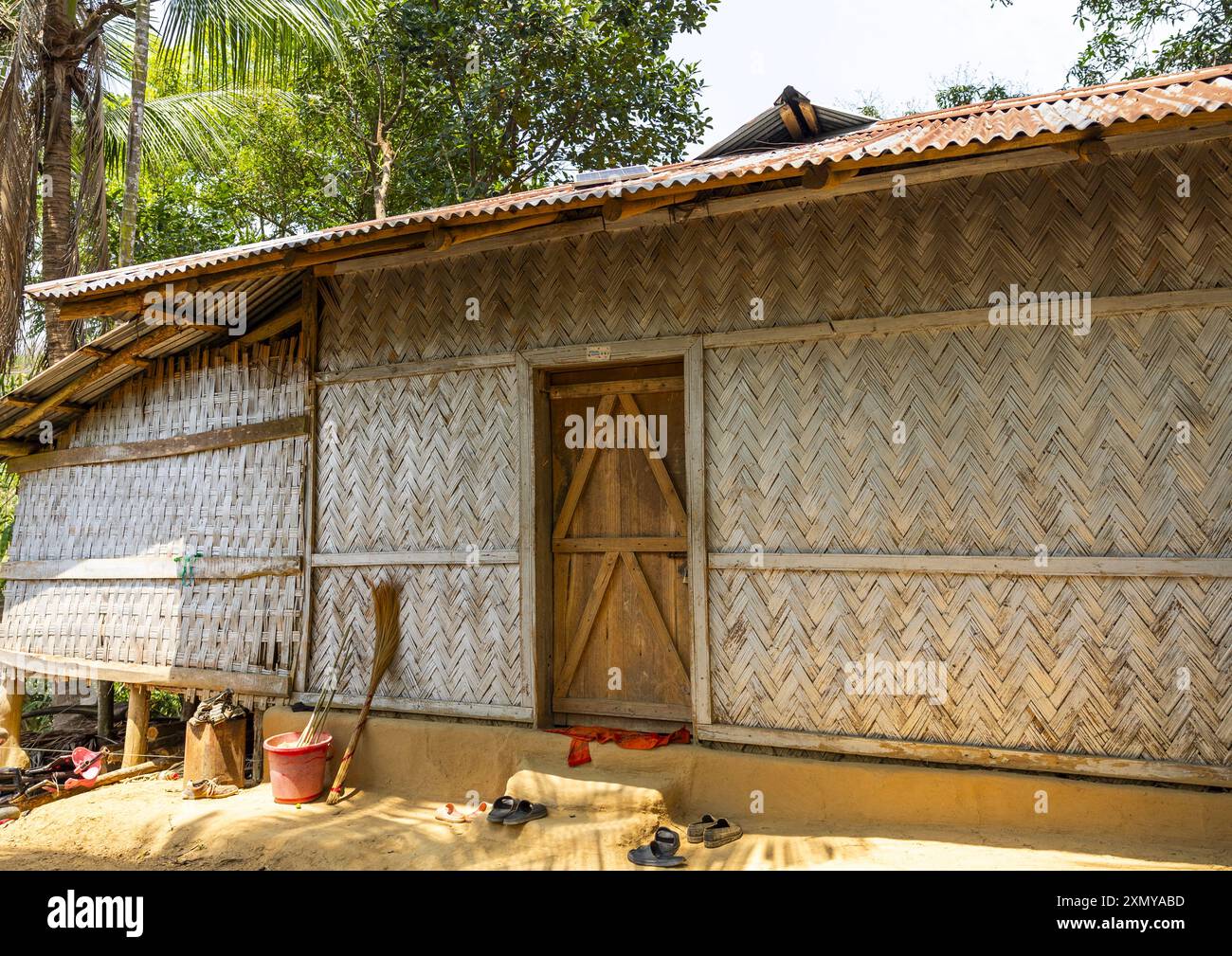Traditional Chakma bamboo house, Chittagong Division, Rangamati Sadar ...