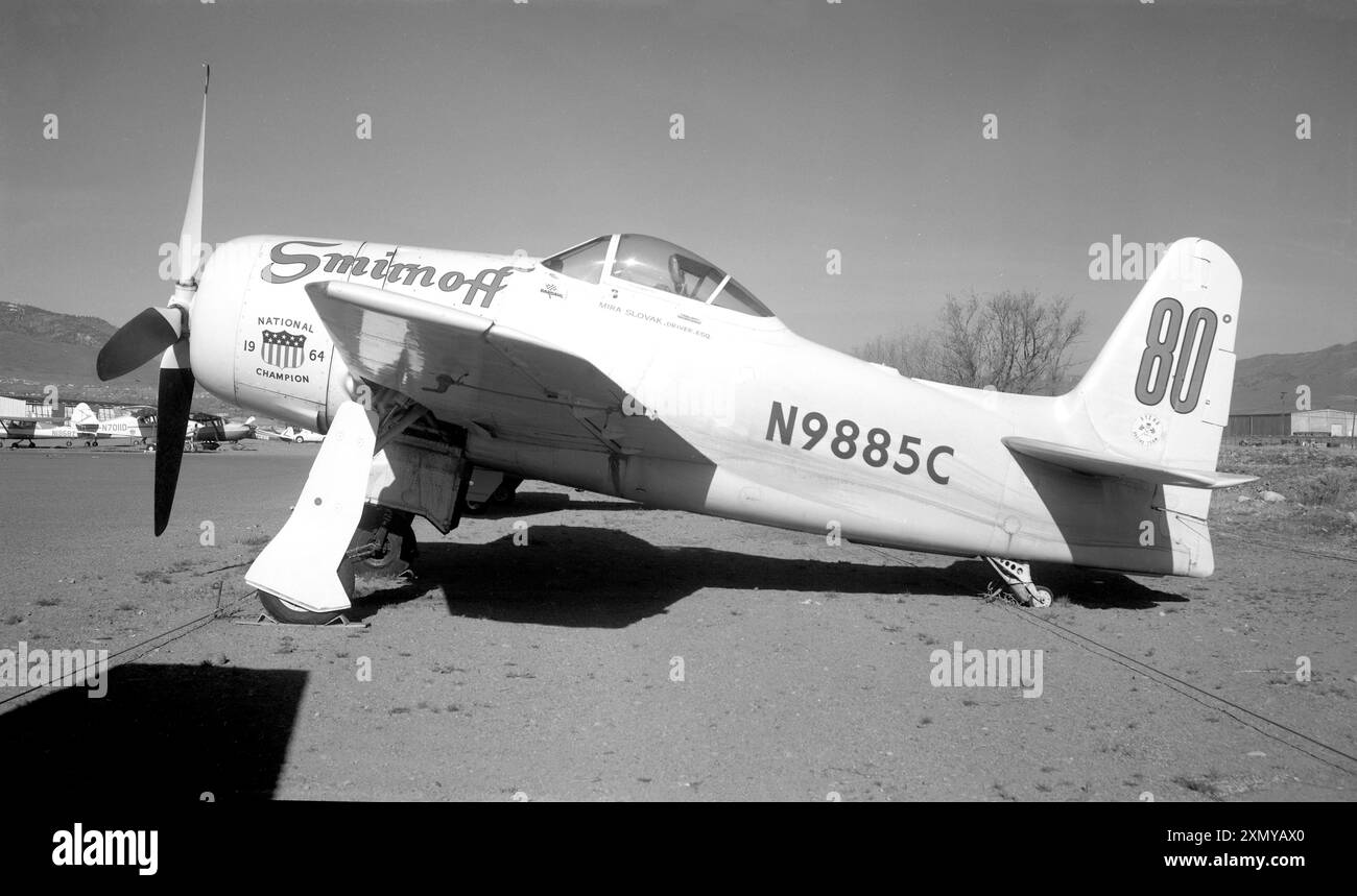Grumman F8F Bearcat N9885C 'Smirnoff' Stock Photo - Alamy