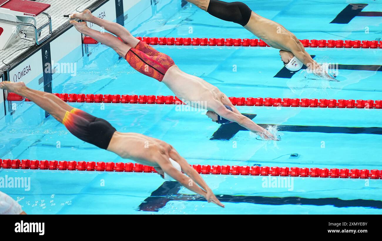 Paris, France. 30th July, 2024. Olympics, Paris 2024, 4 x 200 m ...