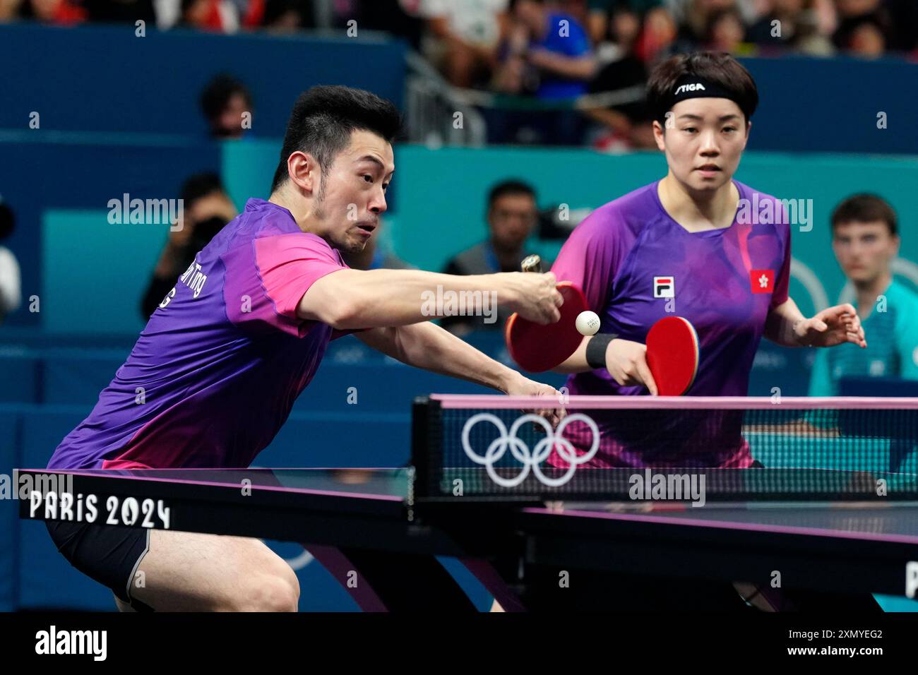 Hong Kong's Wong Chun Ting, left, and teammate Doo Hoi Kem, play ...