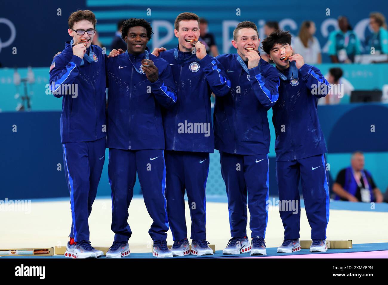 Paris, France. 29th July, 2024. United States of America team group ...