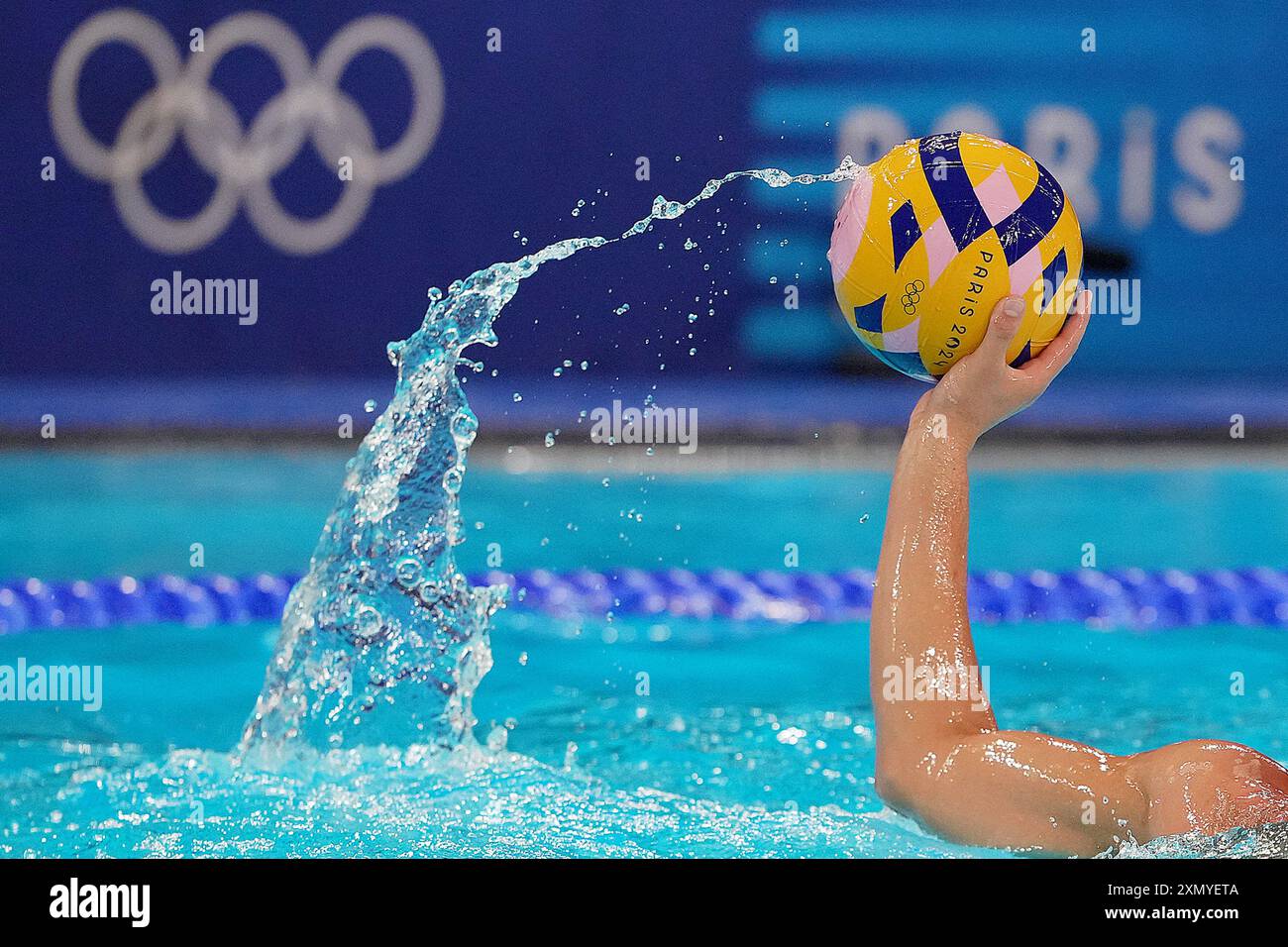Parigi, France. 30th July, 2024. a moment of Men's Waterpolo ...