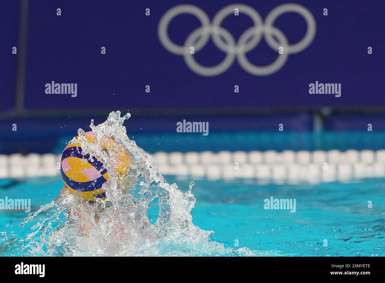Parigi, France. 30th July, 2024. a moment of Men's Waterpolo ...