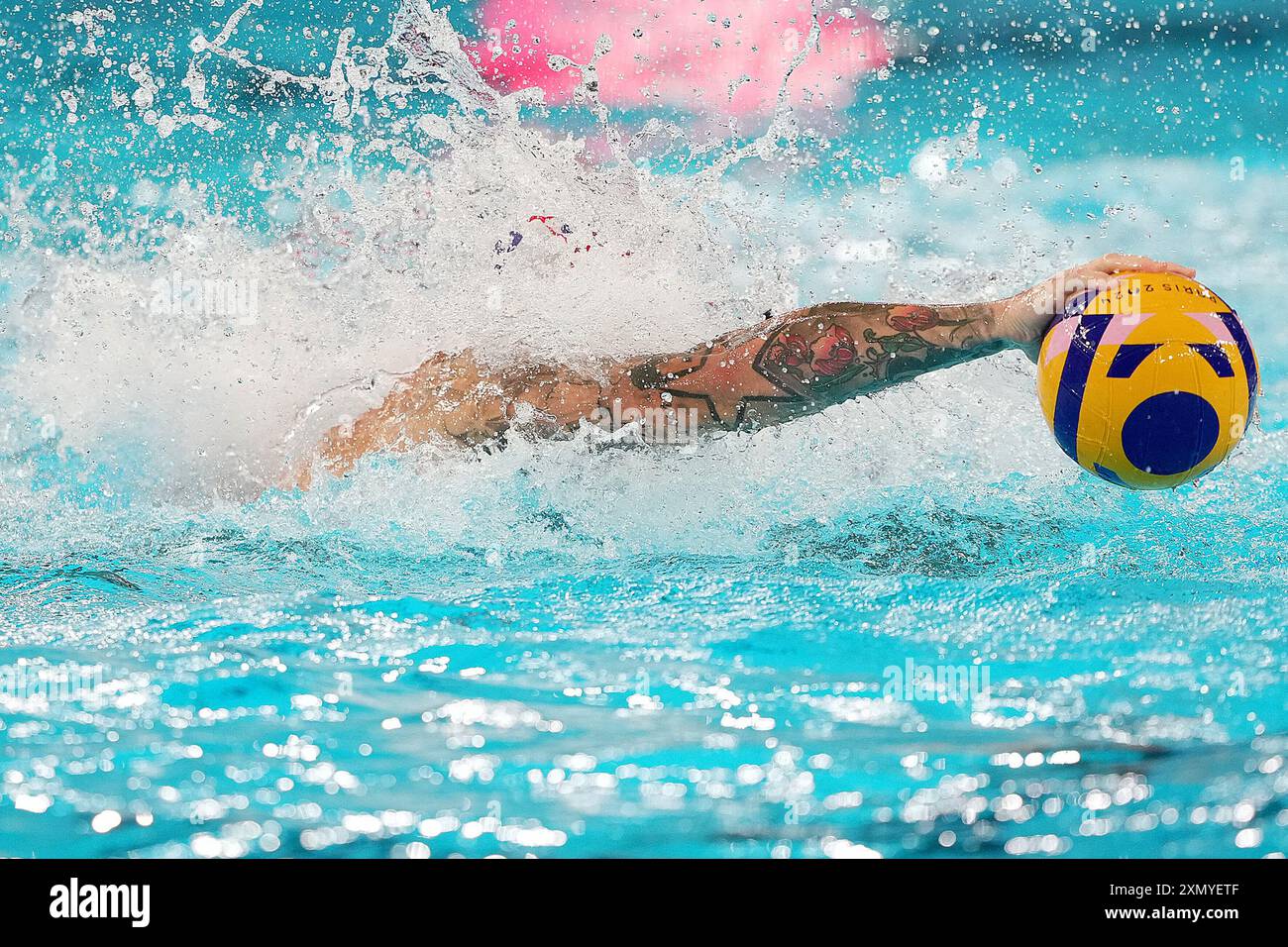 Parigi, France. 30th July, 2024. a moment of Men's Waterpolo ...