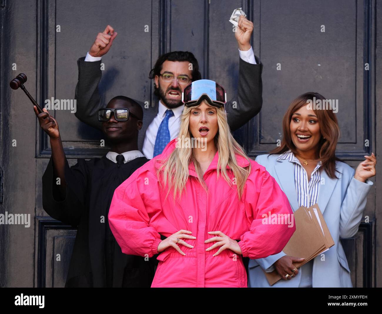 Diana Vickers as Gwyneth Paltrow during a photocall alongside Idriss ...