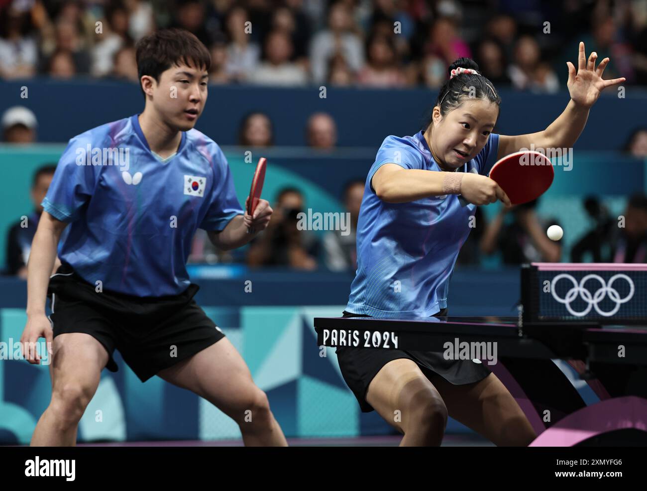 Paris, France. 30th July, 2024. Lim Jonghoon (L)/Shin Yubin of South ...