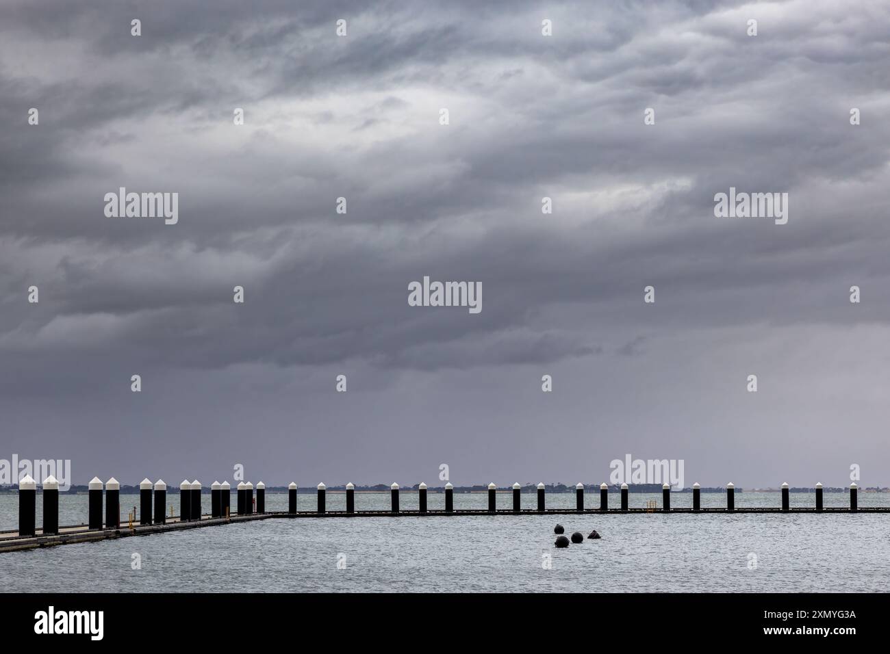 The Eastern Beach Promenade and enclosed swimming area of the Geelong ...