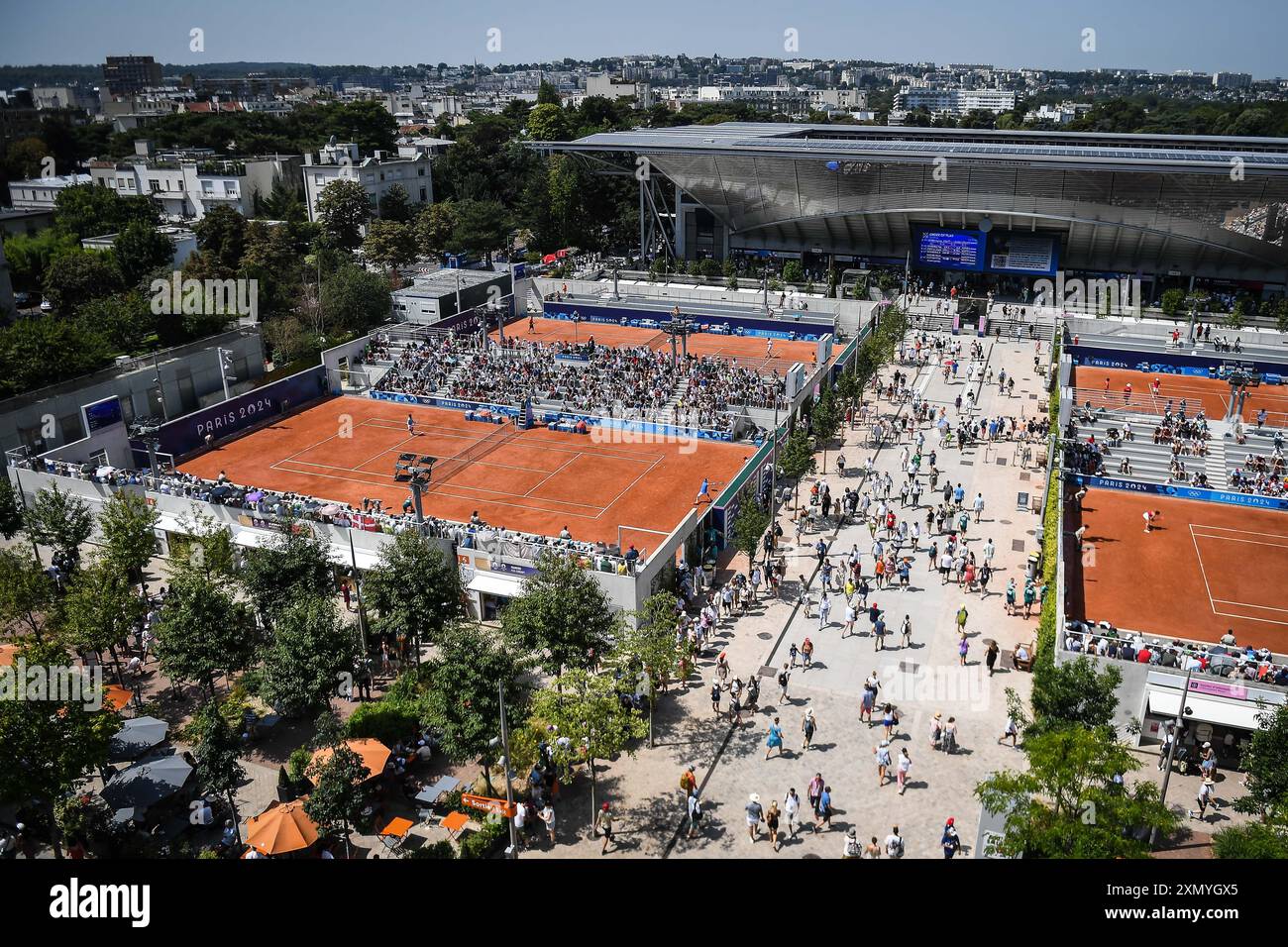Paris, France. 30th July, 2024. General view during the Tennis match ...