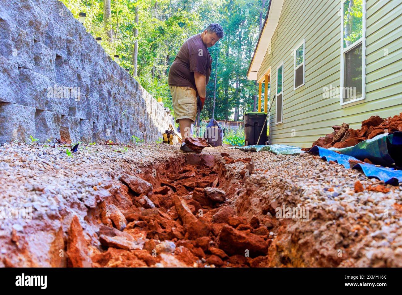 Trench groundwater system hi-res stock photography and images - Alamy