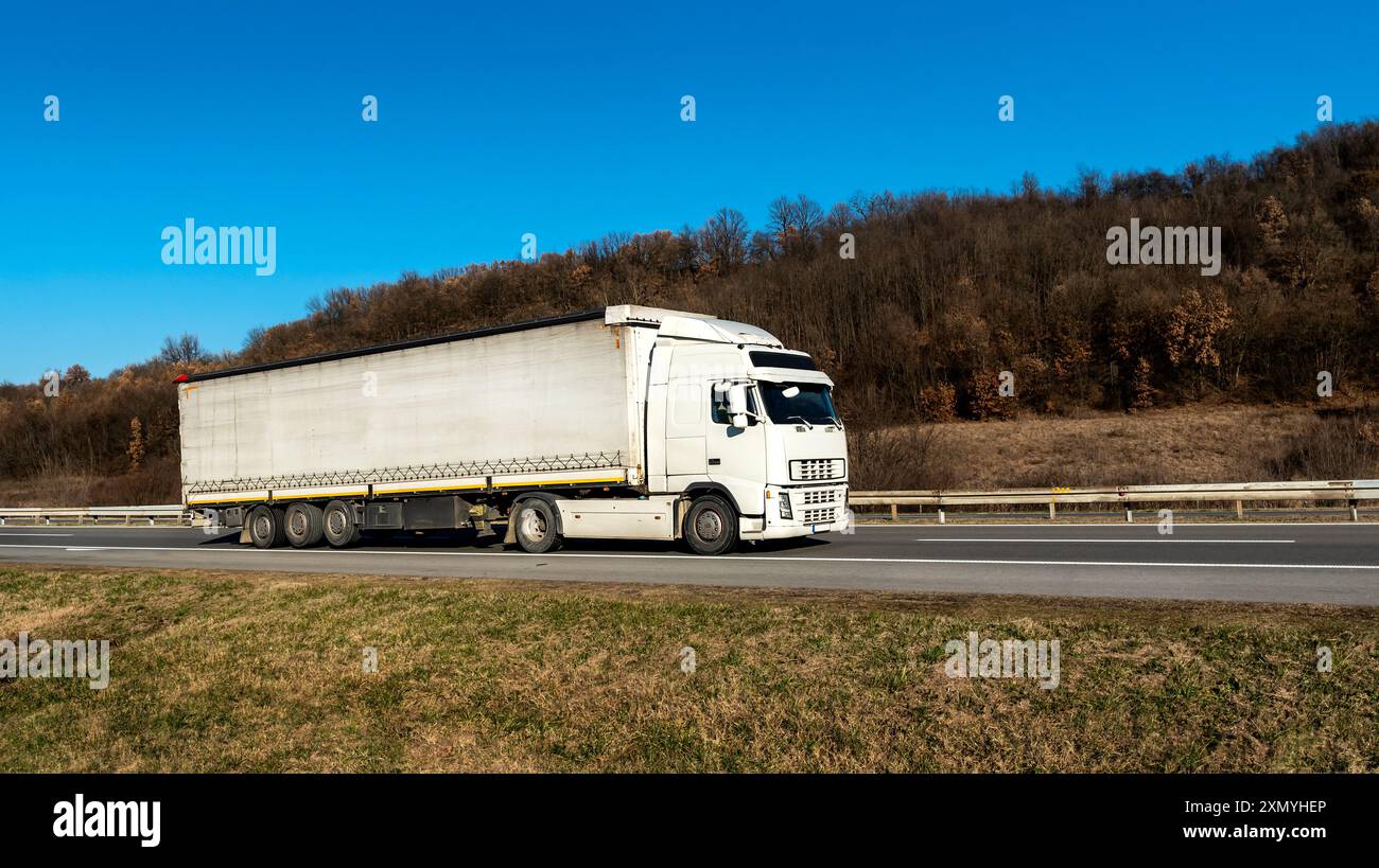 Truck on a rural highway hi-res stock photography and images - Alamy